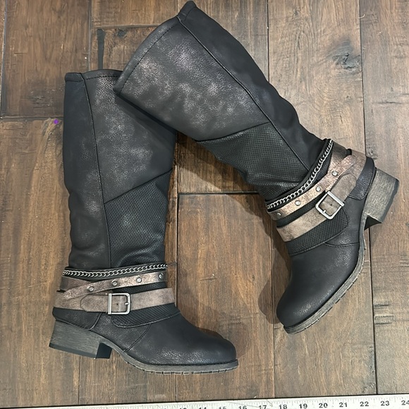 Jellypop | Shoes | Jelly Pop Mid Calf Smith Zip Up Moto Boots New ...